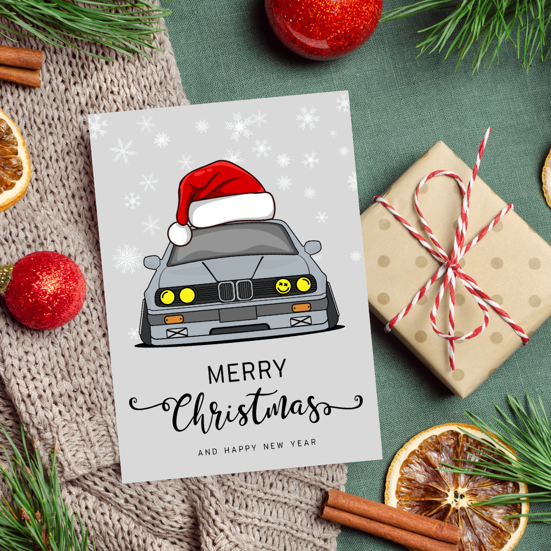 BMW Grey Christmas Card – BecauseRacecarBox